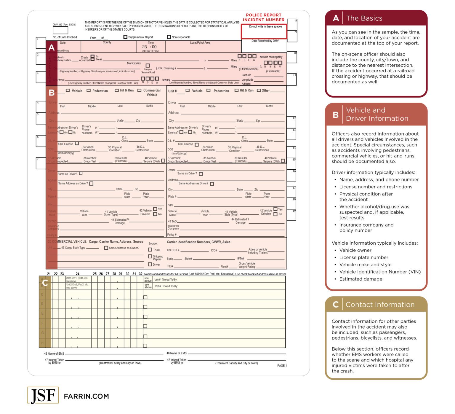 How to Read a North Carolina Police Report | James Scott Farrin